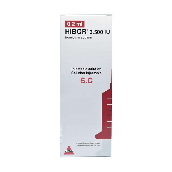 HIBOR Bemiparin Sodium 3,500IU Anti-Factor Xa / 0.2mL Solution for SC Injection 0.2mL 1's price ...